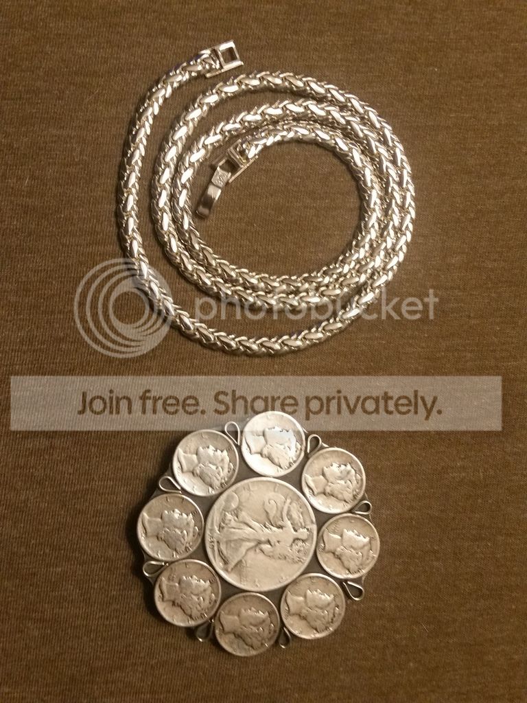 Silver coins, chain, Tony Creed bracelet | BladeForums.com